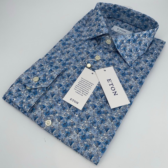 Etón | Shirts | Eton Dress Shirt Mens Xl 7 43 Multi Floral Signature ...